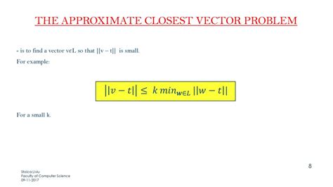 Lattices Svp And Cvp Lll Algorithm Application In Cryptography Ppt