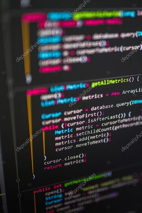 Lignes de code à l écran de l ordinateur image libre de droit par