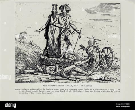 The Peasant Under Taille Tax And Corvee 1789 Financial Caricature From