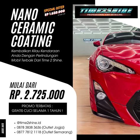 Harga Nano Ceramic Coating Di Jogja Time 2 Shine