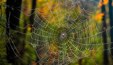 Premium Photo A Spider Web With A Spider Web That Has A Hole In It