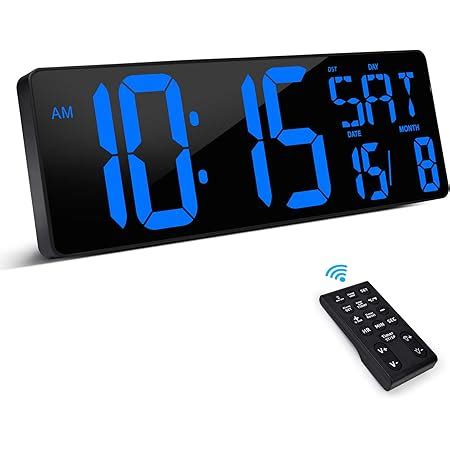 Amazon De Lunartec Beleuchtete Uhr Flache LED Funk Tisch Wanduhr