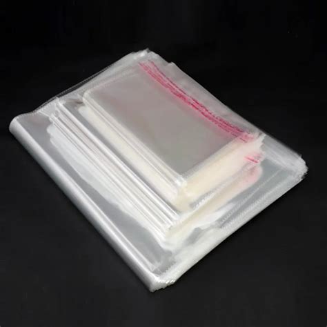 Transparente Selagem Sacos De Plástico Resealable Celofane Poly Opp