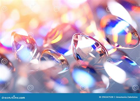 Blurred Refraction Light Bokeh On White Background Generative Ai