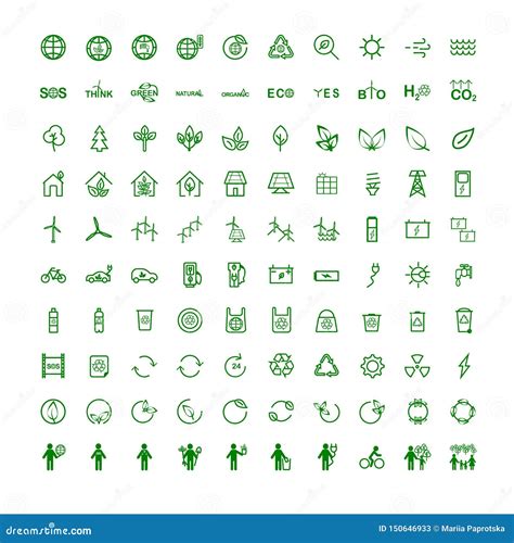 Set Icons On Topic Ecology Stock Illustration Illustration Of Phone