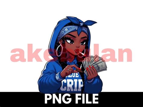 Female Boondocks Style Cartoon Rapperski Mask Gangster Png Cricut