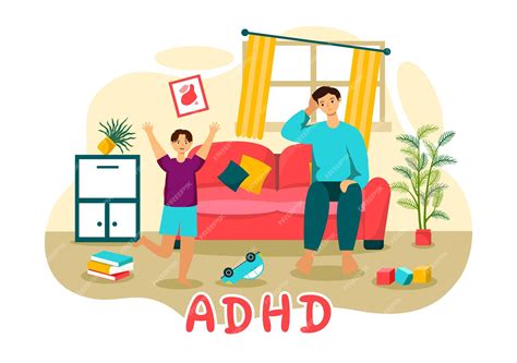 Premium Vector Adhd Or Attention Deficit Hyperactivity Disorder