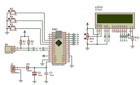 Bộ Linh Kiện Mạch In đồng Hồ Thời Gian Thực Arduino Hiển Thị Lcd