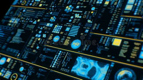 Perspective View With Out Of Focus Areas Of Futuristic Interface