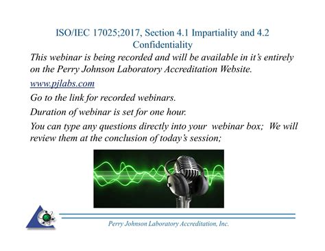 Impartiality As Per Iso Iec 17025 2017 Standard Pdf
