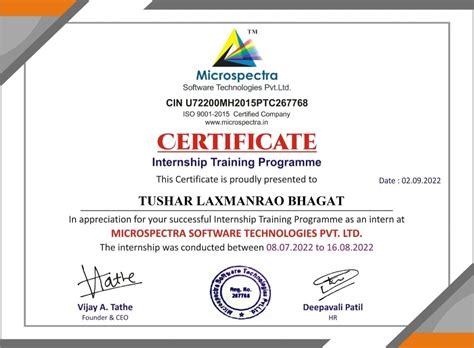 tushar bhagat on linkedin internshipdone gratitude microspectra