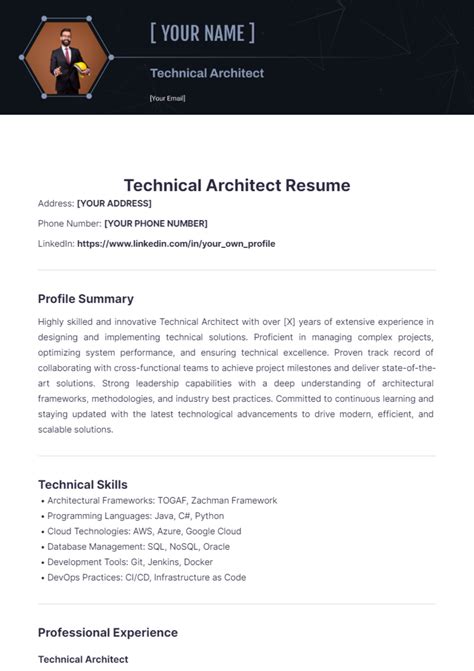 Free Architecture Resume Templates To Edit Online And Download