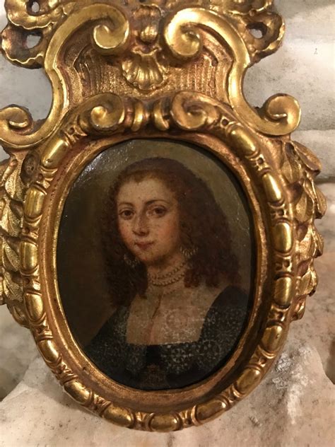 Proantic Portrait Miniature Sur Cuivre