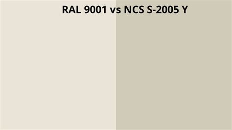 Ral 9001 Vs Ncs S 2005 Y Ral Colour Chart Uk