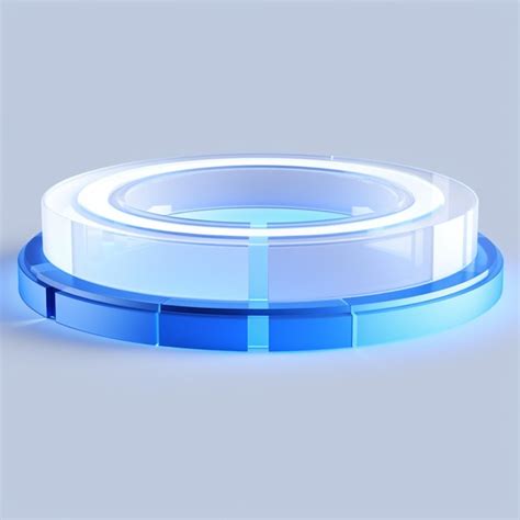A Close Up Of A Circular Object With A Blue And White Stripe Generative