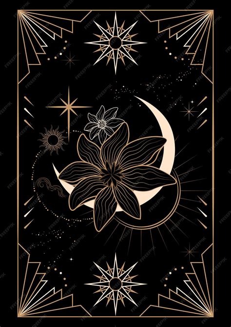 Premium Vector Magical Celestial Interstellar Frame Illustration