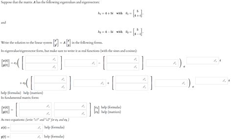 Solved Suppose That The Matrix A Has The Following Chegg