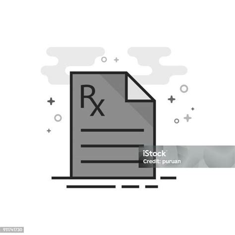 平面灰度圖示醫療處方向量圖形及更多上癮圖片 上癮 保險 信 文件 Istock
