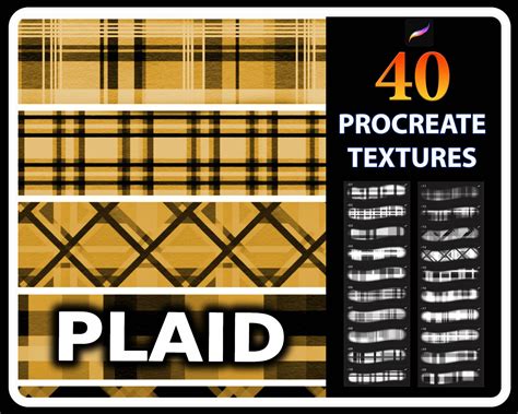 Procreate Plaid Texture Brushes Plaid Texture For Procreate Plaid