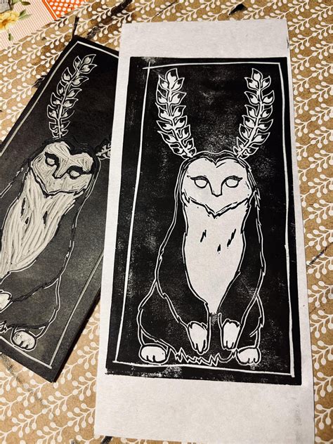 Practicing The Printing Process R Linocut