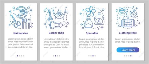 Linear Codesigned Mobile App Onboarding Page For Beauty Services Vector