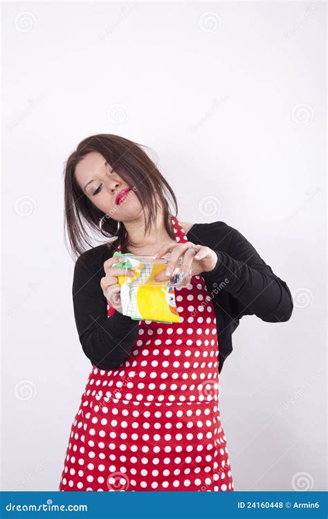 Jeune Belle Femme Au Foyer Photo Stock Image Du Coiffure 24160448