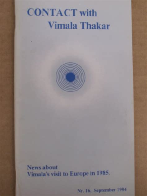 Contact With Vimala Thakar Unknown Author Books