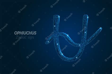 Premium Vector Abstract Futuristic Image Of Ophiuchus Zodiac Sign