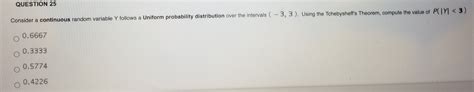 solved question 25 consider a continuous random variable y