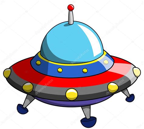 Dibujos animados arte de nave extraterrestre OVNI Archivo Imágenes