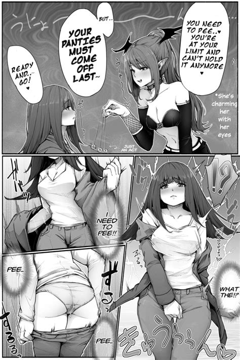 Rule 34 2girls 4koma About To Pee Ass Blush Breasts Cleavage Clothes Clothes Pull Coin On