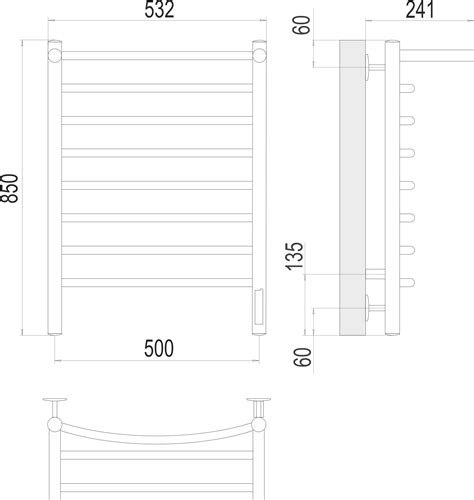 TERMINUS Классик с/п П8 500х850 электро купить, цена