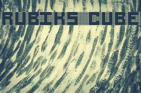 Rubiks Cube Font