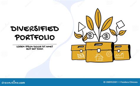 Portfolio Diversification Icon In Line Design Portfolio