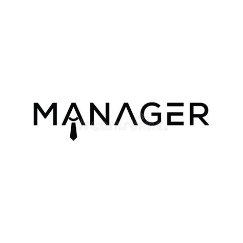 Manager Text Logo Typography Font Manager Design Vector Stock