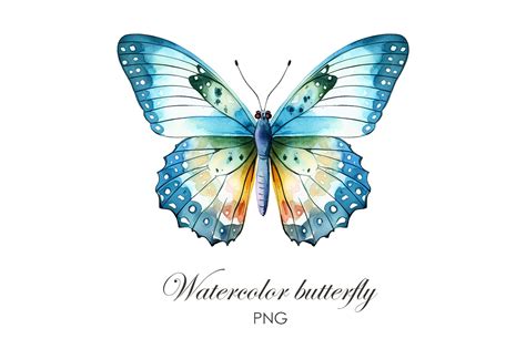 Watercolor Blue Butterfly Graphic By Lesyaskripakart · Creative Fabrica