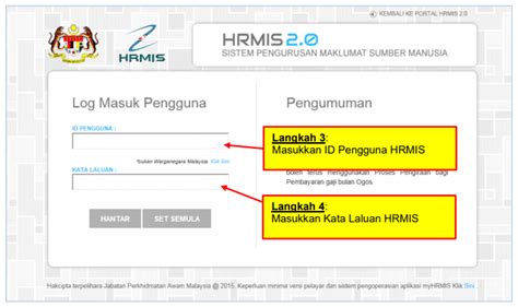 Login Hrmis 2 0 Sistem Pengurusan Maklumat Sumber Manusia 2020