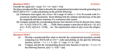 Solved Question Ii B Marks Consider The Signal Chegg