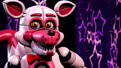 Foxy In Purple Stars Background Five Nights At Freddys Sister Location Hd Fnaf Wallpapers Hd