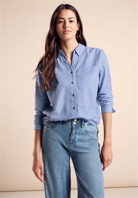 Street One Button Down Blouse Blauneon Blue Zalando