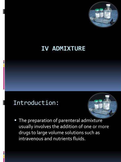 Iv Admixture Intravenous Therapy Potassium