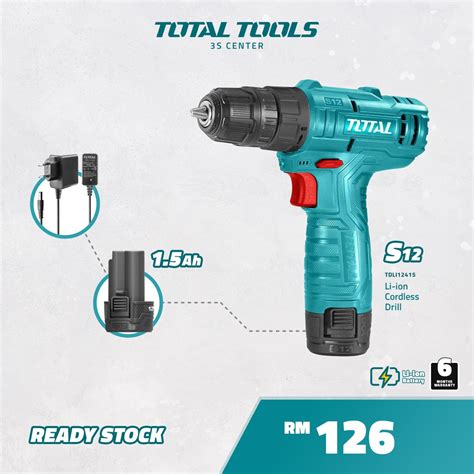 TOTAL Li Ion Cordless Drill Battery Charger S V TDLI Shopee Malaysia