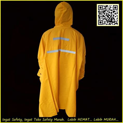 Jas Hujan Safety Kuning Pvc Tebal Ponco Lengan Mantel Motor Anti Air