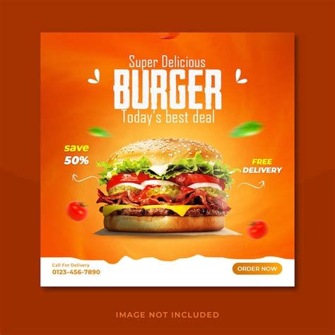 Premium Psd Burger Design Template