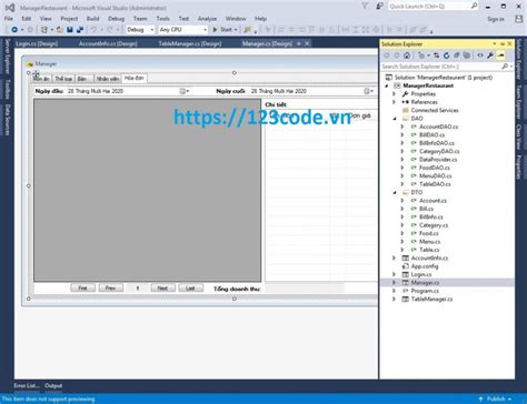 Tải Source Code Phần Mềm Quản Lý Nhà Hàng C Kết Nối Sql Có Báo Cáo