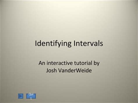 Identifying Intervals Ppt