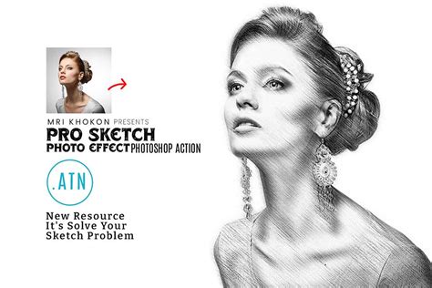 Photoshop Action Transform Photos Into Pencil Drawings With Sketch