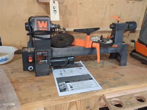 Wen 8 Wood Lathe Model 3420t Including Manual And Accessories Mayo Auction And Realty