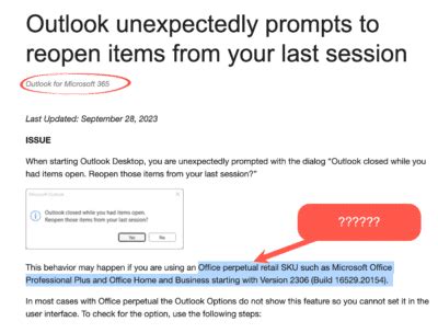 Resolve The Outlook Bug Restore Items Problem Office Watch