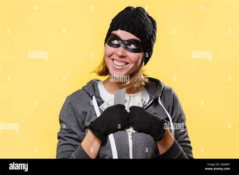 Female Hacker In Black Mask Hi Res Stock Photography And Images Alamy